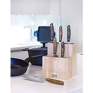 ARCOS Paring Knife 4 Inch Stainless Steel. Professional Kitchen Knife for Peeling Fruits and Vegetables. Ovengkol Wood Handle 100% natural FSC and 100mm Blade. Series Nordika. Color Brown