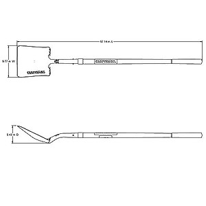 CRAFTSMAN CMXMKIT0070 2-Piece Long Wood Handle Composting Tool Set with Transfer Shovel and 5-Tine Manure Fork, Brown