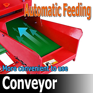 txmachine Hay Cutter Dry-Wet Hay Straw Cutter Forage Crop Crusher 2.2KW Cattle Sheep Feed Processing Machine for Corn Straw,Yellow Bamboo Straw with Motor 4 Blades (red, 220V/50HZ)