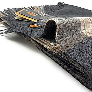 Alpaca Home | Tartan Plaid Alpaca Throw Blanket | 100% Baby Alpaca Wool in Natural Shades | 6.6 Feet Long X 4.25 Feet Wide | Hypoallergenic, Soft & Cozy (Campfire Plaid)