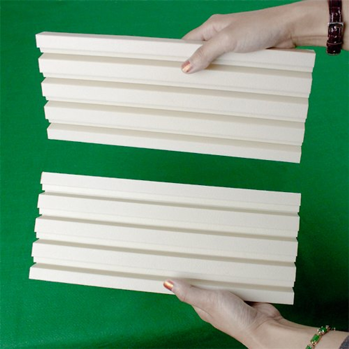 Brybelly Set of Four Plastic Domino Trays, Premium Holder Racks for Domino Tiles, Great for Mexican Train, Mahjong, Chickenfoot, & Domino Games