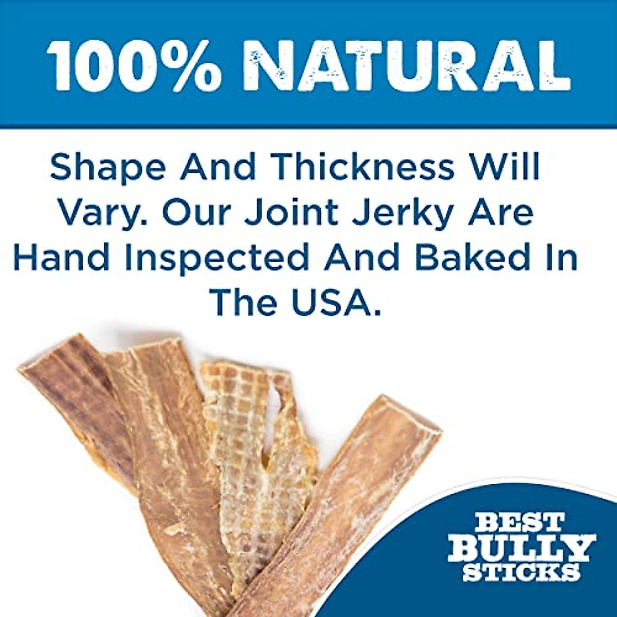 Best Bully Sticks 6-inch Joint Jerky Dog Treats (25 Pack) All Natural Beef Dog Treats