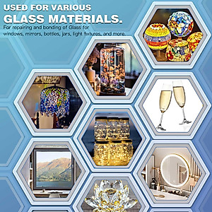 Viomis Glass Glue, 30g, Instant Strong Bond for Glass, Acrylic, Waterproof, Dries Clear, Quick Curing, Ideal for Craft, Jewelry, Rhinestone, Crystal, Mirror, Glasses