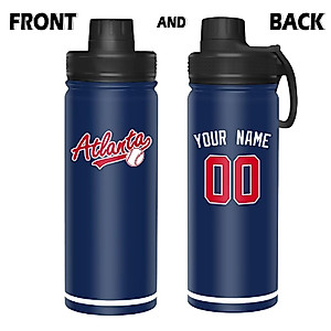 ANTKING Atlanta Tumbler Travel Mug Coffee Cup Custom Name Number for Men Women Youth Gifts