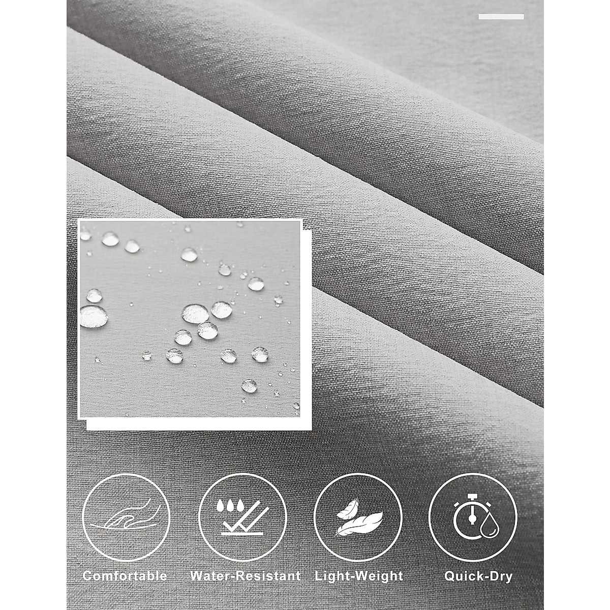 Libin Mens Golf Pants Stretch Work Dress Pants 30" Quick Dry Lightweight Business Casual Pants for Men Comfy Water Resistant, Light Grey, 40W x 30L