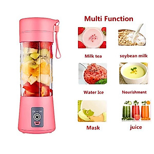 TITANFINITY Portable and Rechargeable Battery Juice Blender, Personal Size Blenders with USB Rechargeable, Mini Juicer Smoothie Blender Travel Size 380ML, Personal Blender for Shakes and Smoothies