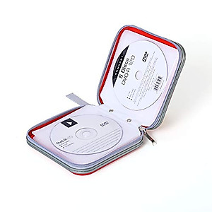 Home Wing Durable CD Case, DVD Storage for Movies on DVD Collection Red