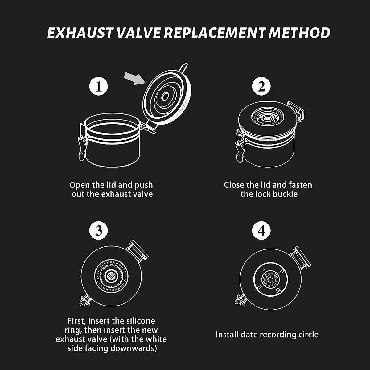 LAMLENT 2800ML Large Capacity Sealed Coffee Maker, Stainless Steel Container with Spoon, Ground Coffee, Beans and Tea, Keep Coffee Fresh,94.7OZ