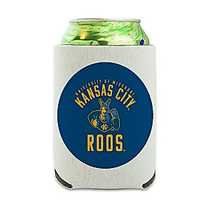 University of Missouri - Kansas City Kangaroos Logo Can Cooler - Drink Sleeve Hugger Collapsible Insulator - Beverage Insulated Holder