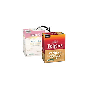 Folgers Gourmet Selections Vanilla Biscotti Coffee K-Cups ( 2 Pack x 24 K-cups)