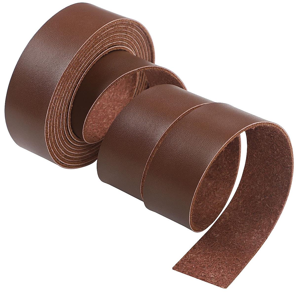 CDY Leather Strap 90 Inches Long 1 Inch Wide, Leather Belt Strips Very Suitable for DIY Craft Projects, Pet Collars, Traction Ropes,Belts, Clothing, Jewelry, Leather Watch Straps (Light Brown)