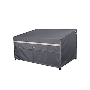 Garden Balsam Fade Resistant Waterproof Heavy Duty Patio Furniture Sofa Cover Dark Grey 52"W X 32"D X 33"H for Patio Furniture Loveseat Cover Outdoor Sofa Cover