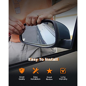 ROADFAR Side View Mirrors Left and Right Side Mirrors Fit Fit for 1973-91 For Chevy/For Chevy For GMC Jimmy Suburban C10 20 30 K1500 2500 3500 C15 25 35 Manual Folding Non-Heated Chrome GM1321227