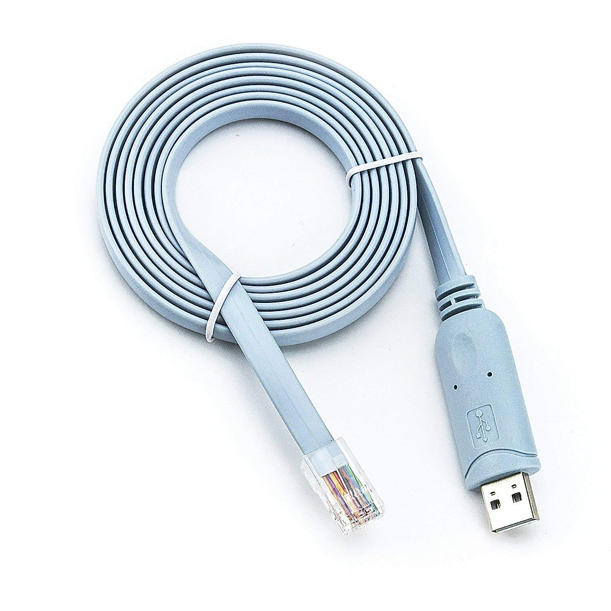 RW RoutersWholesale DB9 to RJ45 Console Cable 72-3383-01 Compatible/Replacement for Cisco CAB-CONSOLE-RJ45= (FTDI USB Type A to RJ45)