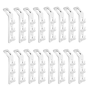 Ismeally Multi-Function Cascading Clothes Hanger Hooks Multi-Layer Cabinet Clothes Connection Folding Storage Clothes Rack Hanger Organizer for Closet Organizer (16Pcs)