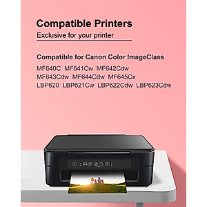 054 054H Compatible Toner Cartridge Replacement for Canon 054 054H CRG-054 for Canon Color ImageClass MF644Cdw MF642Cdw LBP622Cdw MF640C LBP620 MF643Cdw Printer (1 Black 1 Cyan 1 Magenta 1 Yellow)