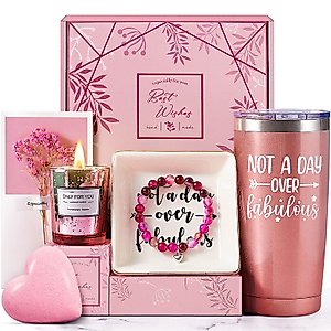 Birthday Gifts For Women, Happy Birthday Gift Basket Tumbler Relaxation Gifts For Women, Mom, Best Friend, Sister Gifts, Christmas Mothers Day Gifts, Personalized Gifts For Women Who Have Everything