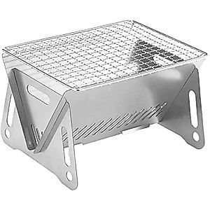 BBQ Grill Outdoor Gas grill Outdoor Portable BBQ Camping Grill Folding Compact Stainless Steel Charcoal Barbeque Grill Detachable Bonfire Grill Stove