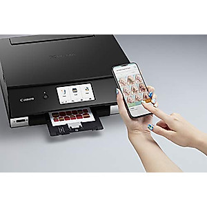 Canon TS8320 All in One Wireless Color Printer for Home | Copier | Scanner | Inkjet Printer | with Mobile Printing, Black, Amazon Dash Replenishment Ready