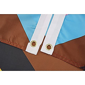 Homissor Progress Pride Rainbow Flag 3x5 ft- LGBT Community Gay Pride Lesbian Transgender Bisexual Flags Banner Fade Resistant for Indoor Outdoor