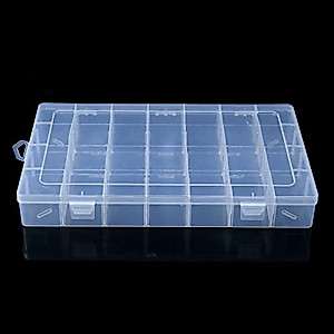 DBYLXMN 36 Jewelry Storage Hard Plastic Box Lattice Removable Partition Transparent Housekeeping & Organizers Fab Clothes Storage