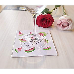 DIY Acrylic Napkin Holder, Square Clear Acrylic Cocktail Coaster,Set of 6 Home and Office Décor