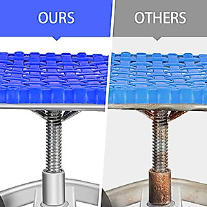 i COVER Garden Cart Rolling Stool with Wheels and Tool Bag, Stable Workseat Sturdy Cart Adjustable Seat Height and Direction, Gardening Helper, Silver