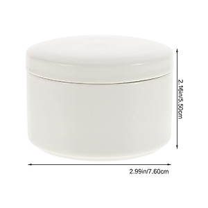 Zerodeko Ceramic Jewelry Box White Ceramic Jewelry Case Ring Holder Trinket Jewel Box for Wedding Anniversary Birthday Bridal Gift White