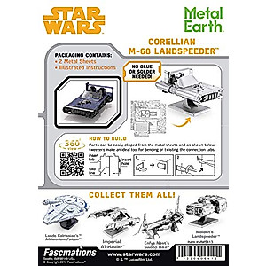 Fascinations Metal Earth Star Wars Solo Han's Speeder 3D Metal Model Kit