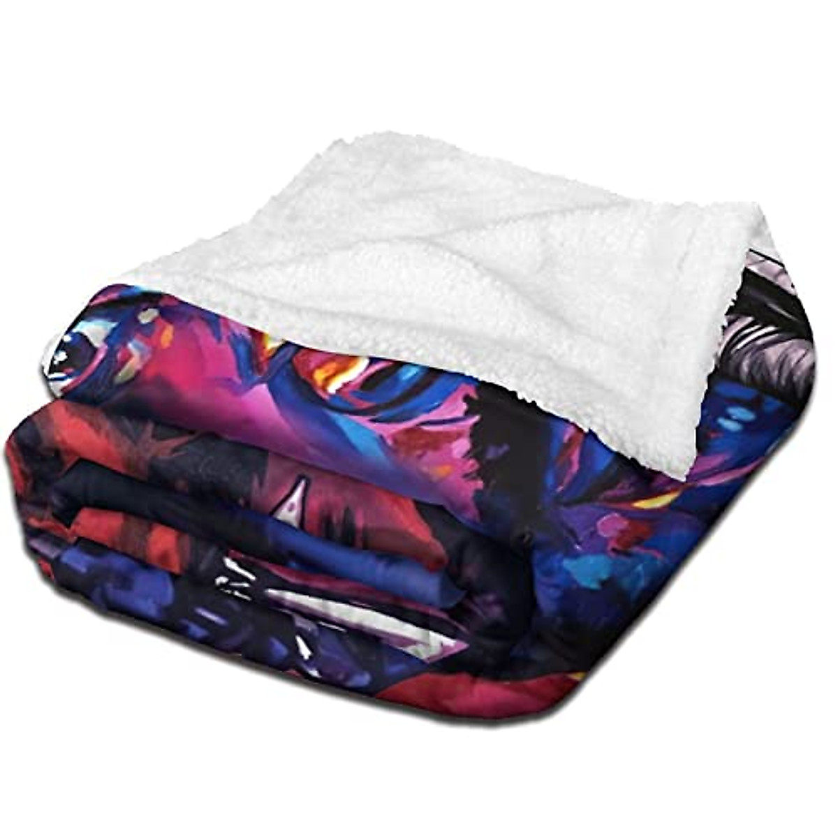 Flannel Fleece Throw Blanket Couch Blanket 50"x40" ,3D Printing Soft Lightweight Durable Cute Home Decoration Warm Plush Lamb Wool Blanket Kid Custom cudi Blanket for Office