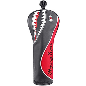 Craftsman Golf Shark Black and Red Fairway Wood Headcover Cover Protector (Wood Cover)