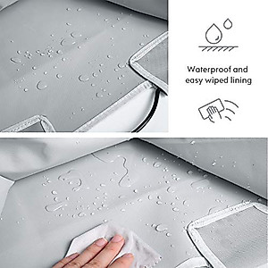 ROMOON Laundry Sorter, Laundry Hamper 3 Section with Heavy Duty Rolling Lockable Wheels, Laundry Basket Organizer with Removable Bags for Dirty Clothes Storage, Grey