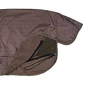 HORZE Avalanche 1200D Lightweight Turnout Blanket with Fleece Lining | Waterproof Horse Rain Sheet - Chocolate Chip Brown/Dark Brown - 72 in