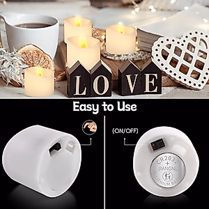 WarmEmbrace 12 Pack Flameless Candles,Easter Basket Stuffers, Battery Operated Candles, Tea Lights for Votive, Flickering Fake Candles, LED Candles for Wedding&Festival(Warm White, Batteries Included)