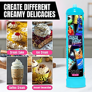 Miami Magic Canisters for Whipped Cream Charger, High-Premium Whip Propellant, Perfect for Cooking, Drinks and Cocktails - 580g (6 cylinders)