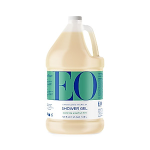 EO Shower Gel Body Wash Refill, 1 Gallon, Grapefruit and Mint, Organic Plant-Based Skin Conditioning Cleanser with Pure Essentials Oils, Pack of 1