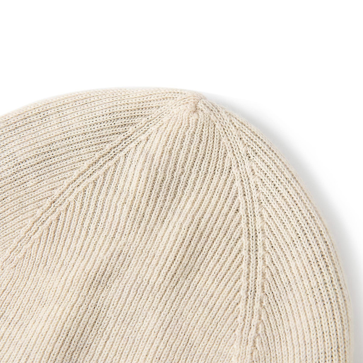 Lallier 100% Merino Wool Beanie for Men and Women, Pure Wool Ribbed Knit Warm Winter Hat with Gift Box (Beige)