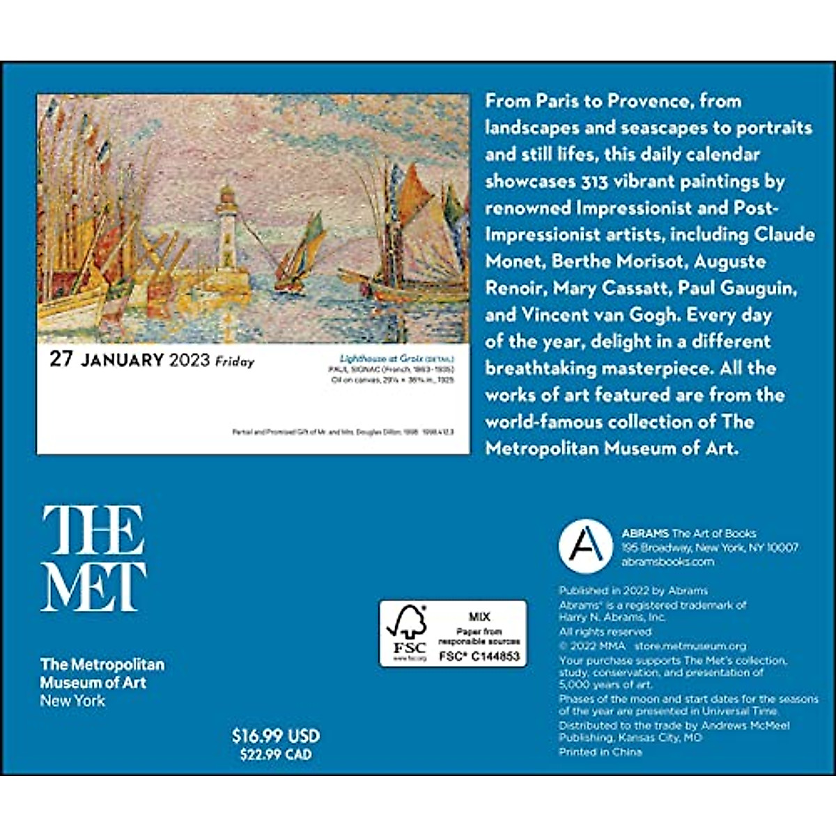 Impressionism and Post-Impressionism 2023 Day-to-Day Calendar