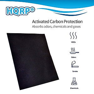 HQRP 2-Pack Activated Carbon Filter Compatible with Vornado MD1-0023 Replacement fits AC300, AC350, AC500, AC550 models