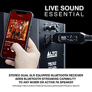 Alto Professional Bluetooth Ultimate - XLR Equipped Rechargeable Stereo Bluetooth Receiver For Mixing Desk / Audio Mixer Setups and Active PA systems