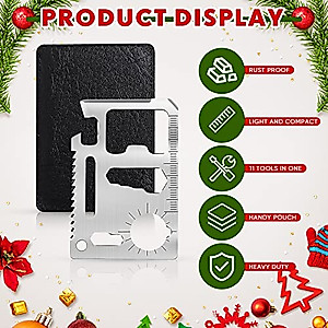 Yinkin Dad Keychain Key Rings Dad Gifts Stocking Stuffers for Men Multitool Credit Card Father's Day Gift Multi Functional Tool Stainless Steel Wallet Bottle Opener