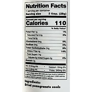 1 oz. SweetHeart Dried Pomegranate Seeds | All Natural, No Sugar Added | 100% Fruit | Non-GMO | Vegan | No Refrigeration Needed