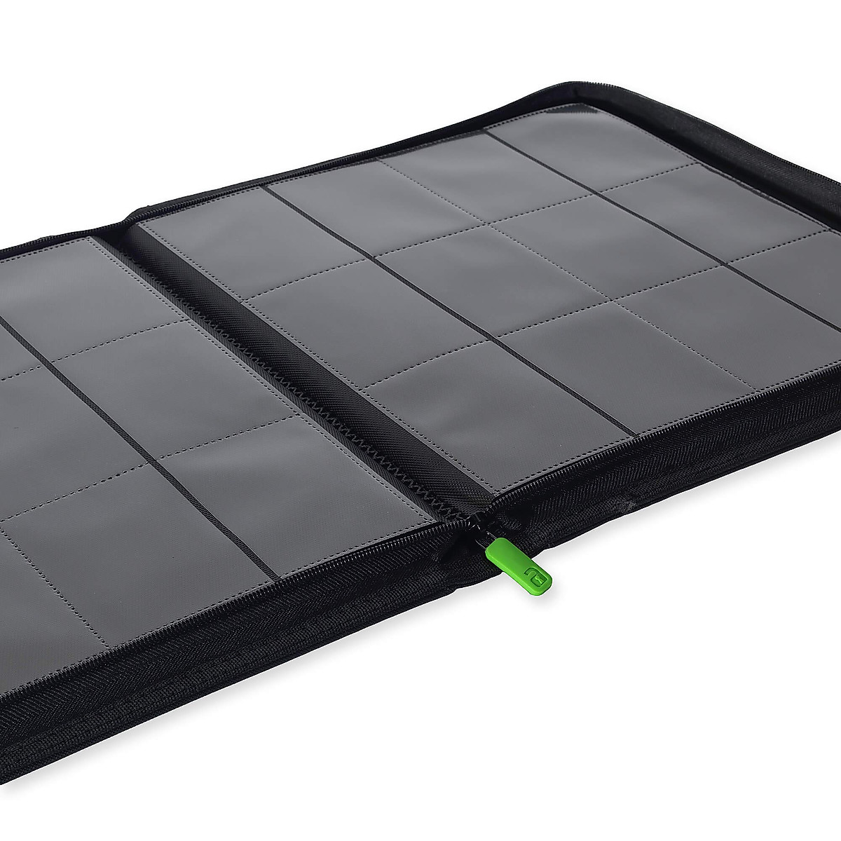 Vault X Premium Exo-Tec XL Zip Binder - 12 Pocket XL Trading Card Album Folder - 624 Side Loading Pocket Binder for TCG (Black)