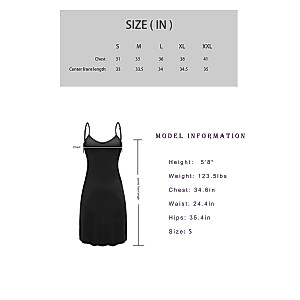 LB LIFEBEST Women's Full Slips Cami Long Spaghetti Strap Under Dress