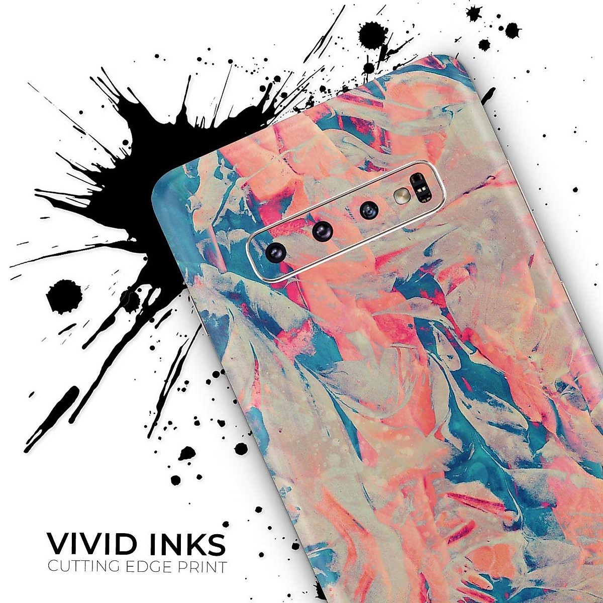 DesignSkinz Liquid Abstract Paint Remix V12 Protective Vinyl Decal Wrap Skin Cover Compatible with The Samsung Galaxy S20 (Screen Trim & Back Glass Skin)