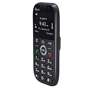 Snapfon ez4G Locked | Big-Button Cellphone for Seniors, Nationwide 4G Volte, SOS Button, Hearing Aid Compatible, Mobile Monitoring Service Ready | Locked to Network, Activation Kit Included