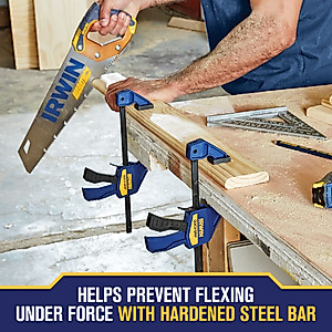 IRWIN QUICK-GRIP Bar Clamps for Woodworking, One-Handed, Mini, 6-Pack (1964749)