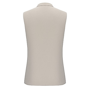 Black T Shirts for Men 2023 Fashion Button Down Waffle Muscle Fit Shirt Summer Casual Slim Fit Solid Tank Tops Button Down Shirt Men Khaki L