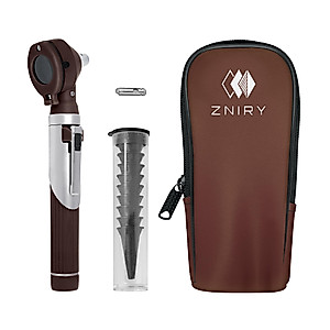 Zniry Fiber Optic Mini Otoscope - Ear Scope with Light, Ear Infection Detector (Chocolate Color) Reguler
