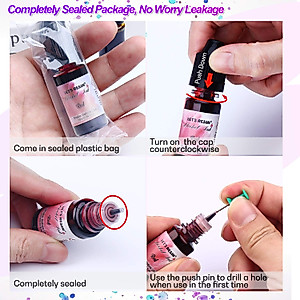 Alcohol Ink for Epoxy Resin LET'S RESIN Concentrated Alcohol Ink Set, 26 Vibrant Colors Alcohol-Based Resin Ink ,Alcohol Paint Resin Dye for Resin Art, Tumblers, Resin Epoxy(Each 0.35oz)